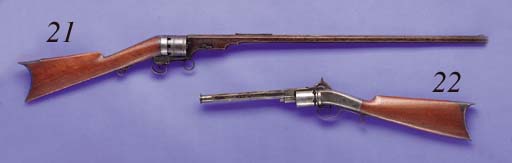 A RARE EARLY .44 COLT NO. 2 RING LEVER RIFLE, SERIAL NO. 17 ABOUT 1838