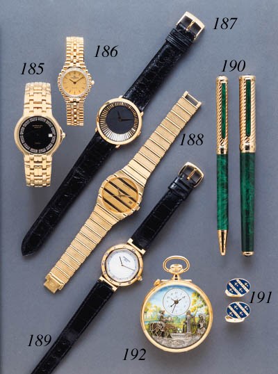 Christian Bernard. An 18K gold and diamond-set wristwatch with bracelet ...