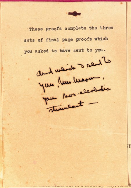 HEMINGWAY, Ernest. Inscribed set of galley proofs for the glossary and ...