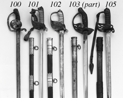 A Prussian Infantry officer's sword with plain straight plated 32in ...