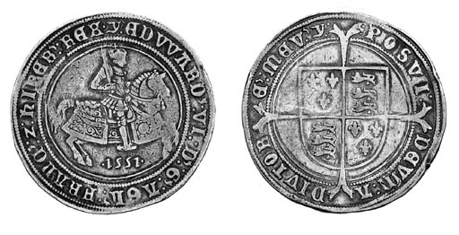 y, dies A/1, the king on horseback right, over date, rev. long cross ...