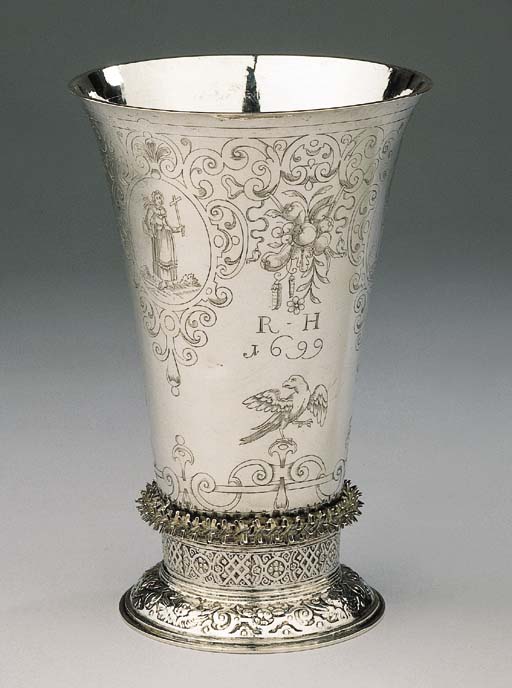 A Dutch silver beaker