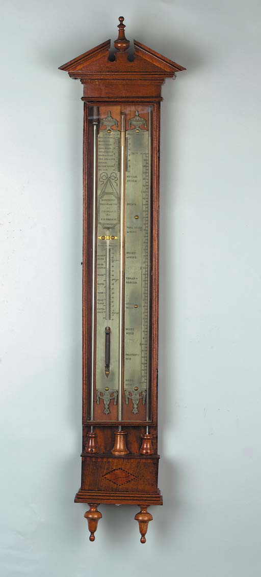 A Dutch mahogany cistern barometer