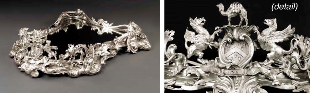 A Victorian silver-mounted mirror-plateau , MARK OF ROBERT GARRARD ...