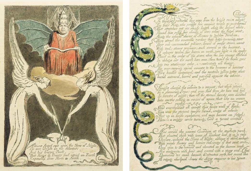 William Blake , Europe a Prophecy: Two Plates Plate 13: 'In thoughts ...