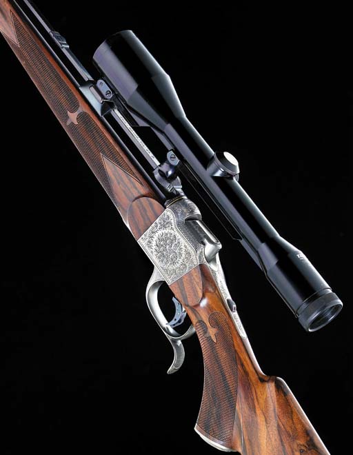 A FINE .30-'06 HAGN-ACTION FALLING-BLOCK SPORTING RIFLE BY M. HAGN NO. 23