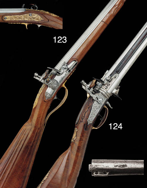 Triple Barrel Flintlock Pistol