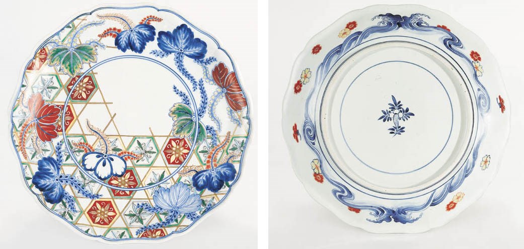 AN OUTSTANDING ENAMELLED LOBED DISH , EARLY EDO PERIOD (LATE 17TH ...