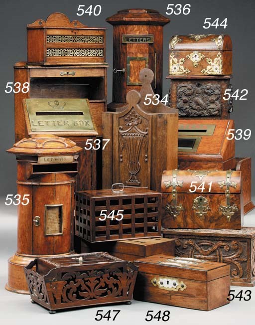 A VICTORIAN OAK LETTER BOX, CIRCA 1880 | Christie's