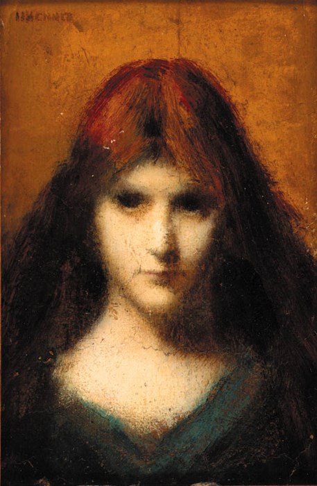 Jean-Jacques Henner (1829-1905) , Head study of a girl | Christie's