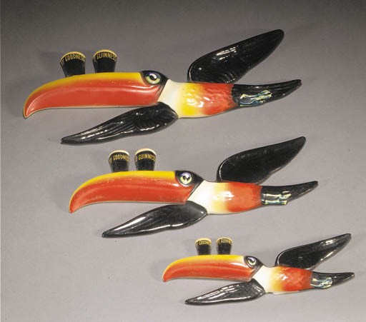 Three graduated Carlton Ware Guinness flying toucans | Christie's