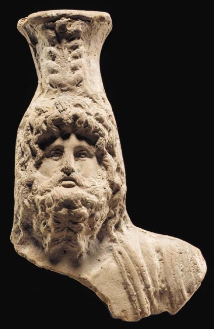 A GRAECO-EGYPTIAN TERRACOTTA BUST OF ZEUS SERAPIS , CIRCA 2ND-1ST ...