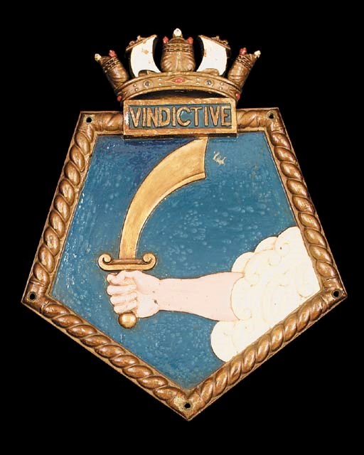 The ship's badge for H.M.S. Vindictive, circa 1918 | Christie's