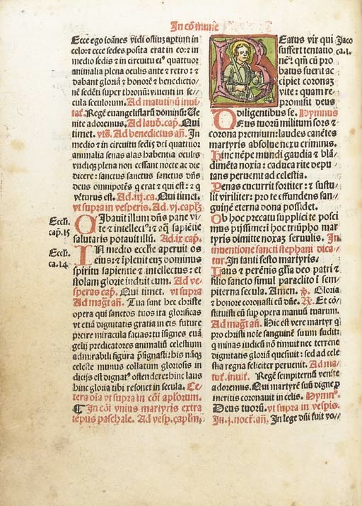 BREVIARY, Dominican use - Breviarium praedicatorum. Venice: Lucantonio ...