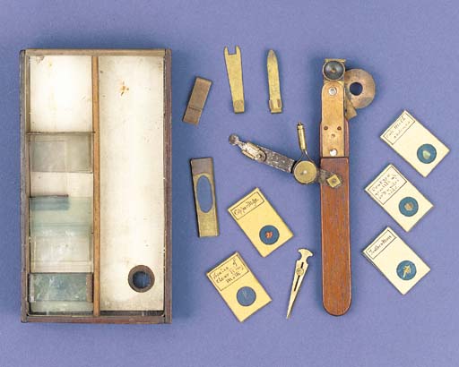 An unusual [?]late 18th-Century botanist's hand-held microscope,