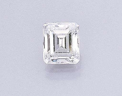 AN UNMOUNTED RECTANGULAR-CUT DIAMOND