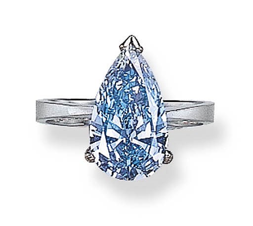 A RARE FANCY VIVID BLUE DIAMOND RING | Christie's