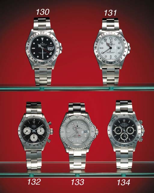 Rolex. A stainless steel self-winding waterproof dual time wristwatch ...