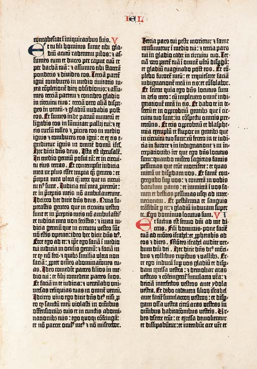 BIBLE, Latin. [Mainz: Johann Gutenberg and Johann Fust, 1455].