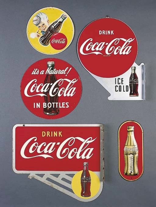 FIVE COCA-COLA SIGNS | Christie's