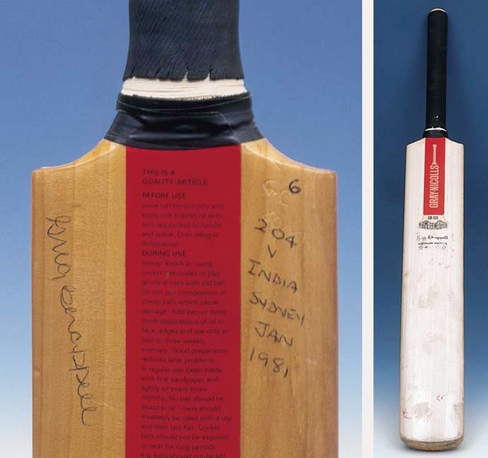 Gray-Nicolls GN100 perimeter weighted Greg Chappell bat signed and ...