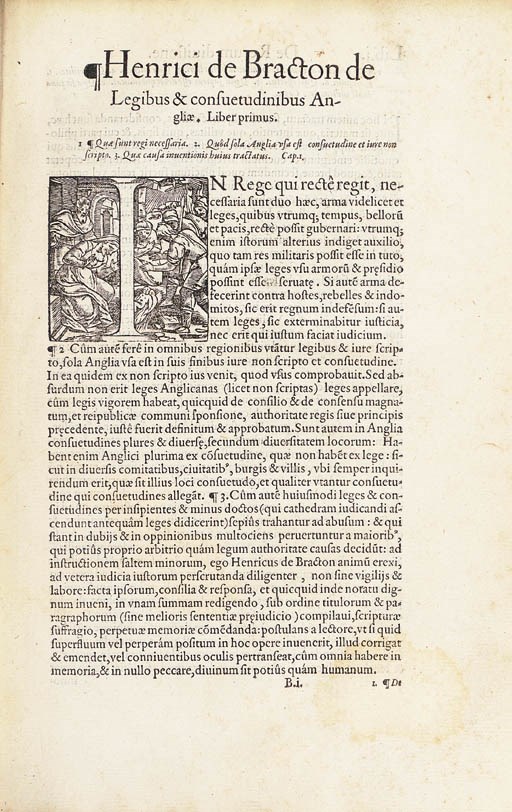 BRACTON, Henricus de (d.1268). De legibus & consuetudinibus Angliae ...