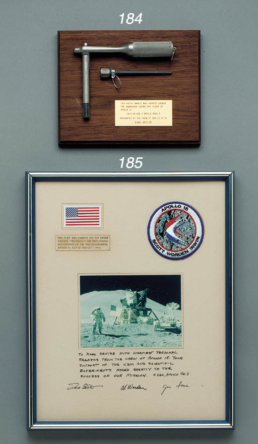 FLOWN Flight Tool from Apollo 15. A Hatch handle and CPC driver. Flight ...