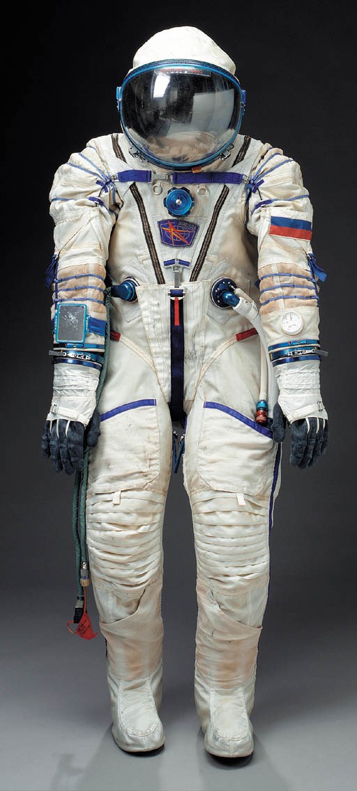 Russian Sokol Space Suit. A complete suit with gloves, boots, and ...
