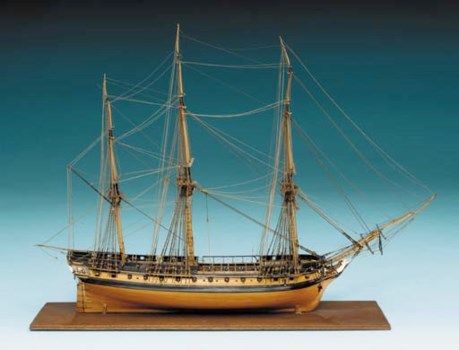 A Napoleonic Boxwood Model Of A 44-Gun British Frigate , ANONYMOUS; CA ...