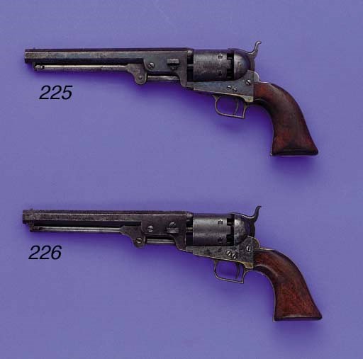 A RARE .36 COLT FIRST MODEL 1851 NAVY REVOLVER, NO. 14681 FOR 1852 ...