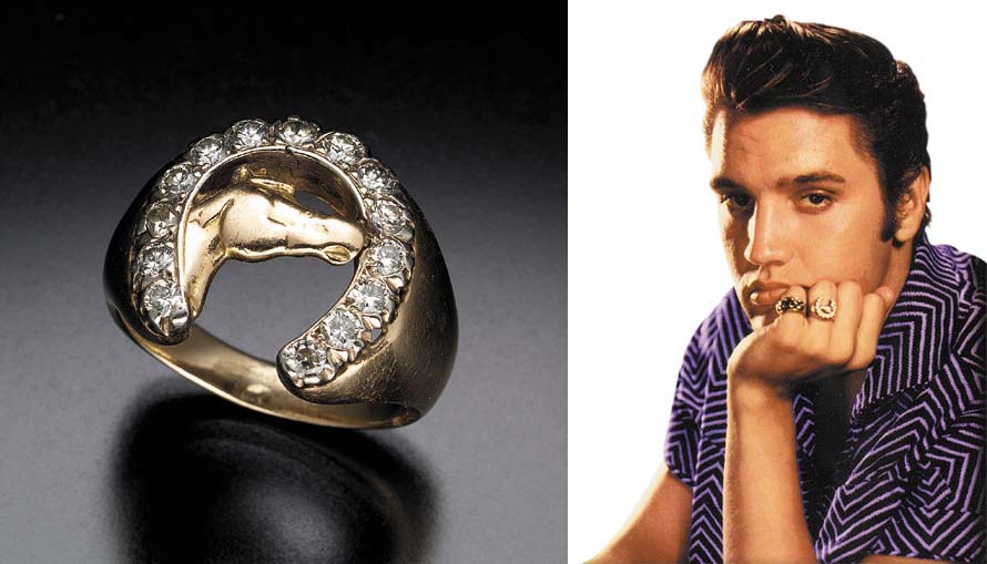 ELVIS PRESLEY GOLD AND DIAMOND RING