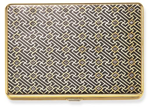 AN ENAMEL, DIAMOND AND GOLD COMPACT, BY CARTIER | Christie's