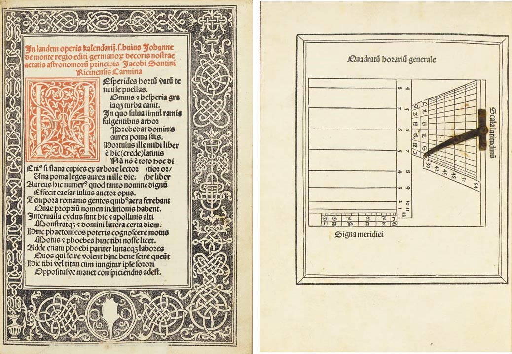 REGIOMONTANUS (Johannes MÜLLER, 1436-1476). Calendarium. Venice: Erhard ...