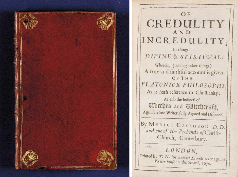 MEARNE, Samuel (binder). CASAUBON, Meric (1599-1671). Of Credulity and ...