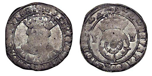 Henry VIII, Testoon, 7.47g., third coinage, Southwark, m.m. E/S, bust 1 ...