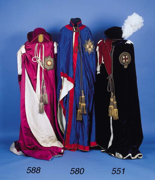 THE MOST NOBLE ORDER OF THE GARTER, Knight's (K.G.) Mantle in dark blue ...