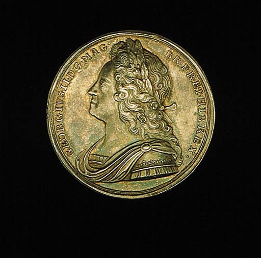 GEORGE II CORONATION 1727, silver, 35 mm., by John Croker, laureate ...