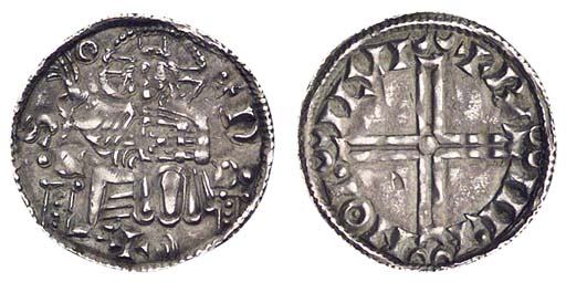 Sven Estridsen, Penny, Lund, obv. Christ enthroned, +D+SO, rev. long ...