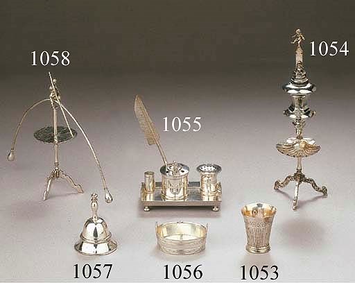 A Dutch silver miniature table bell , MARK OF JOHANNES ADRIANUS VAN ...