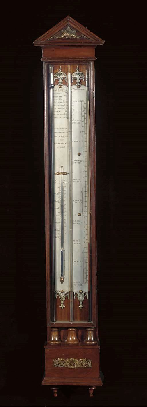 A Dutch mahogany cistern barometer , D. BUTTI & ZONEN, AMSTERDAM, LATE ...