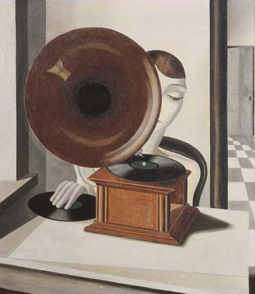 Pyke Koch (1901-1991) , Vrouw met grammofoon - Woman with gramophone ...