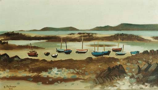 Georges Rohner (French, b.1913) , Boats: Locquemau | Christie's
