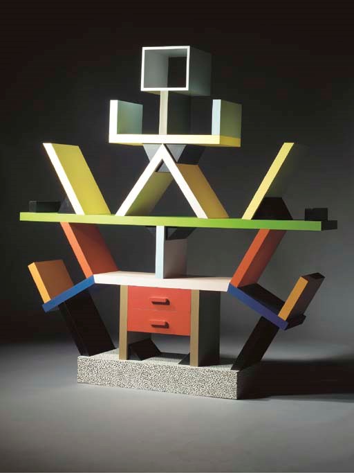 Carlton, a lacquered bookcase , DESIGNED BY ETTORE SOTTSASS FOR MEMPHIS ...