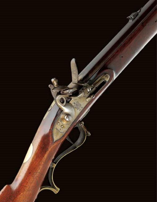 AN 18-BORE SINGLE-BARRELLED FLINTLOCK BAKER RIFLE BY W. KETLAND, NO. 75 ...