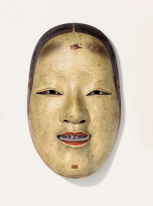 A Good Ko-Omote Mask , SIGNED TATSUEMON, EDO PERIOD (17TH OR 18TH ...