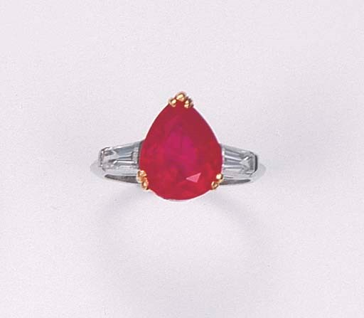A RUBY SINGLE-STONE RING | Christie's