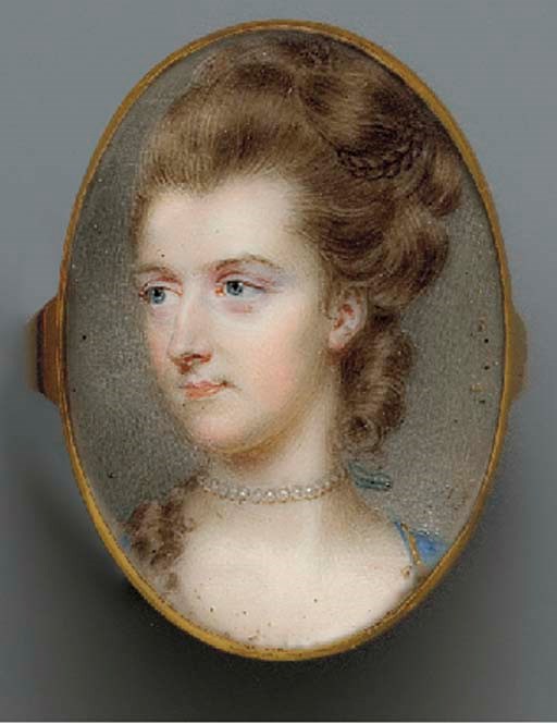 JOHN SMART (1742/43-1811) , Lady Hildyard, née Dering, facing left in ...