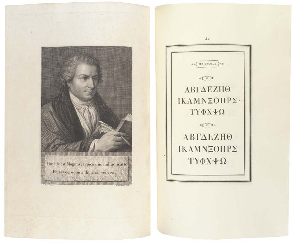 BODONI, Giovanni Battista (1740-1813). Manuale tipografico. Parma ...