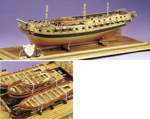 A FINELY DETAILED AND WELL-PRESENTED MODEL OF THE ROYAL NAVY'S 40-GUN ...
