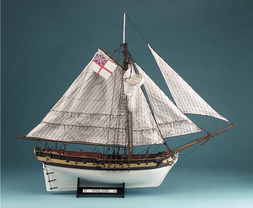 A 1:48 SCALE STATIC DISPLAY MODEL OF THE ROYAL NAVY ARMED CUTTER ...